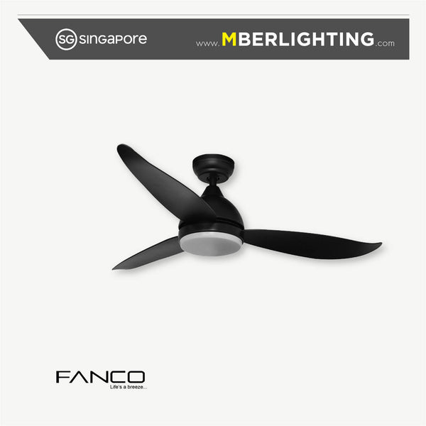 BSTAR 3-Blades Drop-Rod Ceiling Fan BLACK – MBER Lighting & Ceiling Fan