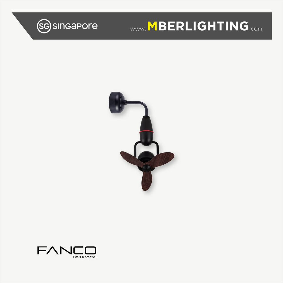 NANO Corner Fan BLACK DARK WOOD – MBER Lighting & Ceiling Fan